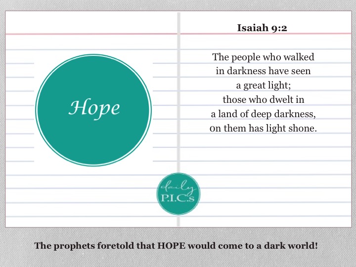 One Word is HOPE – Daily PICs for Life